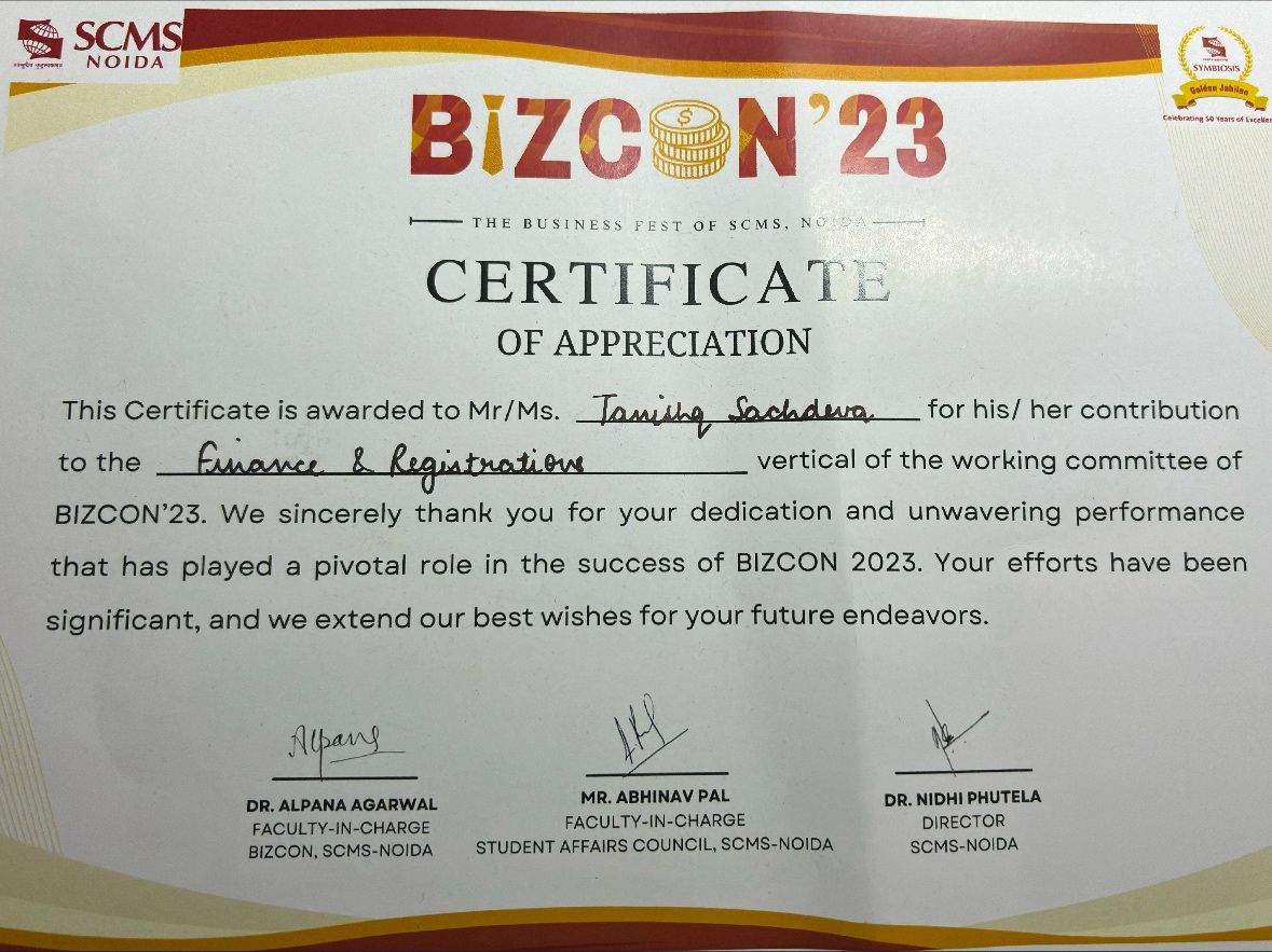 TANISHQ SACHDEVA on LinkedIn: #bizcon #symbiosis #finance #registration ... TANISHQ SACHDEVA on LinkedIn: #bizcon #symbiosis #finance #registration ...
