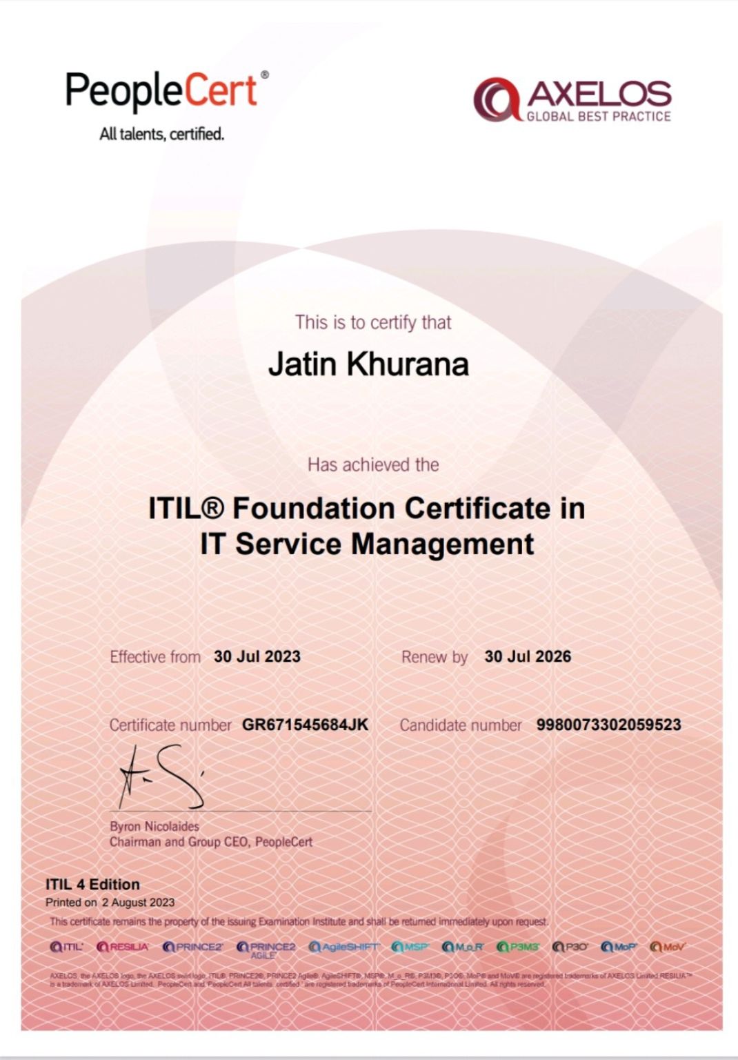 I'm delighted to share that successfully achieved ITIL-4 Foundation ... I'm delighted to share that successfully achieved ITIL-4 Foundation ...