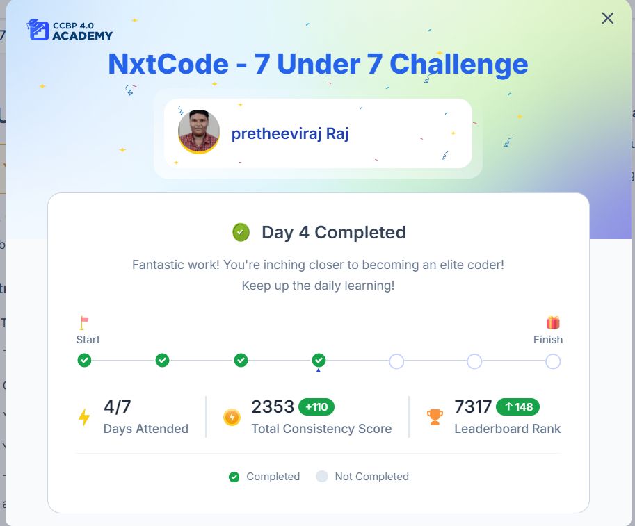 Pretheevi Raj on LinkedIn: #nxtwave #codingchallenge #bootstrap # ... Pretheevi Raj on LinkedIn: #nxtwave #codingchallenge #bootstrap # ...
