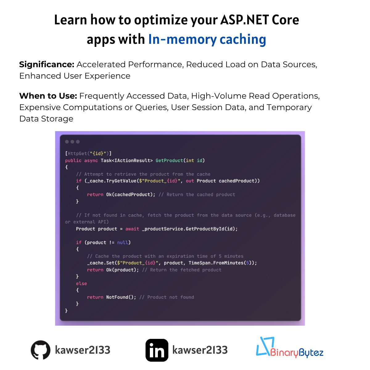 #aspdotnetcore #aspdotnet #caching #performanceoptimization… | Kawser Hamid #aspdotnetcore #aspdotnet #caching #performanceoptimization… | Kawser Hamid