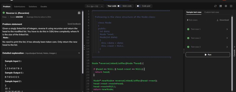 PURNIMA SAHOO on LinkedIn: #100daysofcode #linkedlists #recursivecode # ... PURNIMA SAHOO on LinkedIn: #100daysofcode #linkedlists #recursivecode # ...