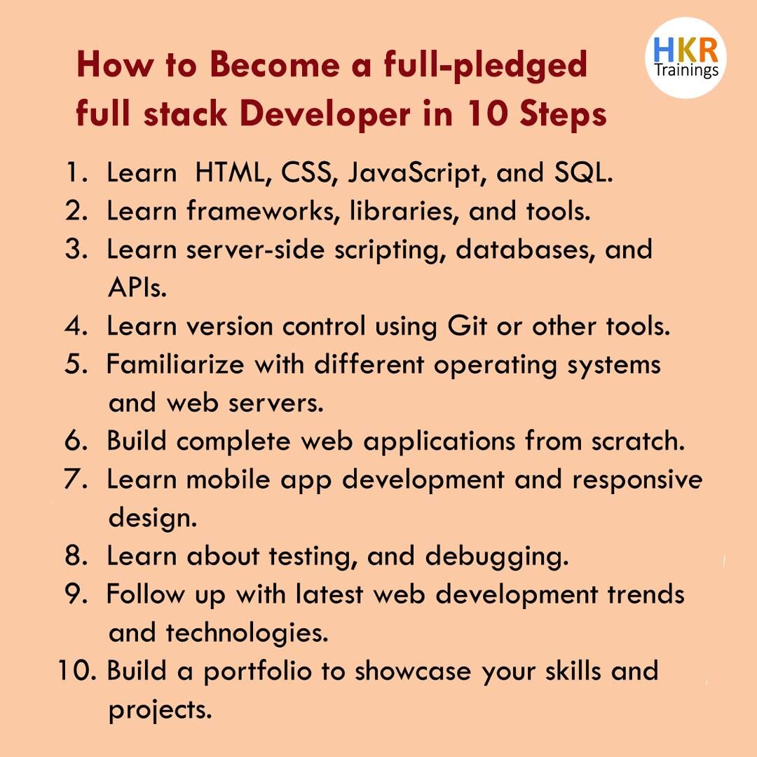 HKR Trainings on LinkedIn: #fullstackdeveloper #careertips # ... HKR Trainings on LinkedIn: #fullstackdeveloper #careertips # ...