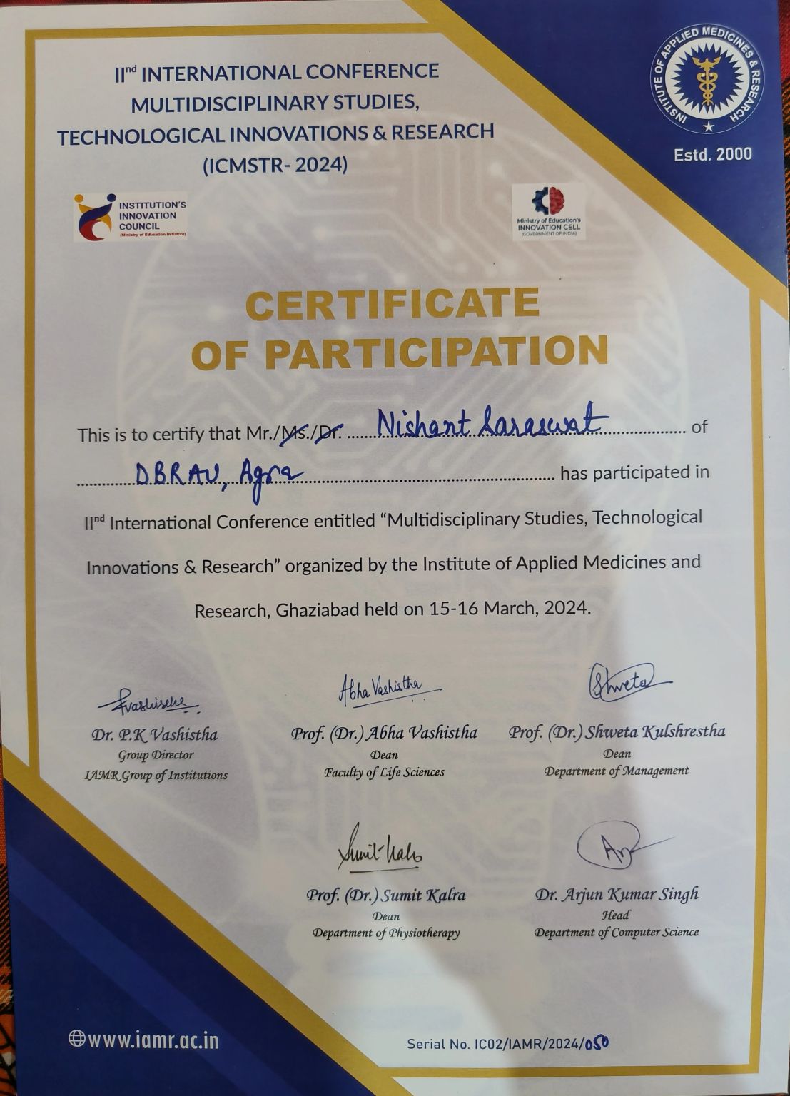 Nishant Saraswat on LinkedIn: #imstr2024 #research #innovation # ... Nishant Saraswat on LinkedIn: #imstr2024 #research #innovation # ...