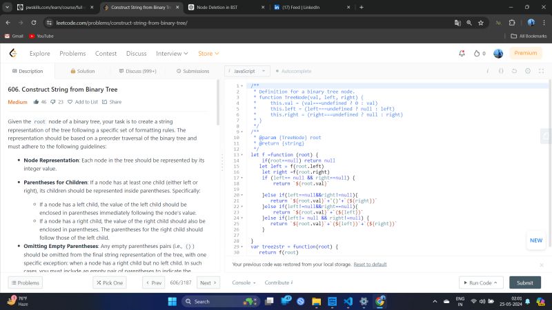 Resolved binary tree problem with DSA | Sairam Patra posted on the ... Resolved binary tree problem with DSA | Sairam Patra posted on the ...