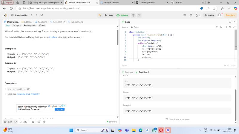 Nerella Supriya on LinkedIn: Day 1: Problem Solved 🚀 Reversing a String ... Nerella Supriya on LinkedIn: Day 1: Problem Solved 🚀 Reversing a String ...