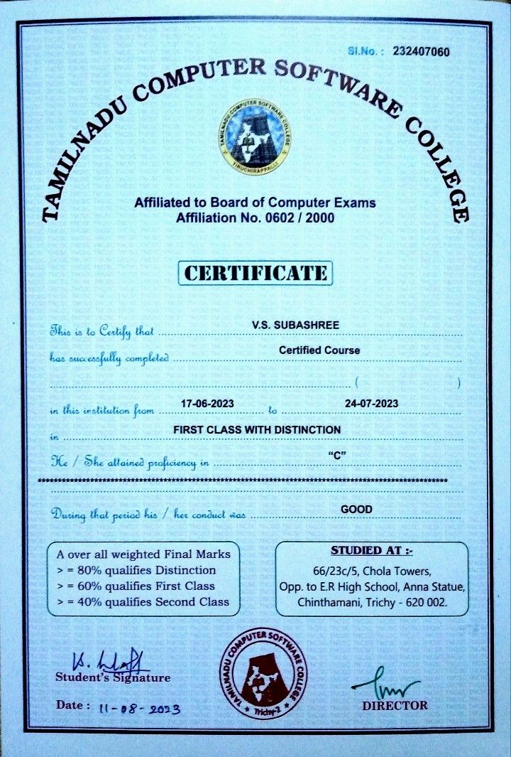 VS Subashree on LinkedIn: #c #firstclass #programmingskills # ... VS Subashree on LinkedIn: #c #firstclass #programmingskills # ...