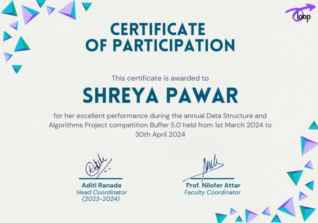 Shreya Pawar on LinkedIn: #datastructures #algorithms #buffer5 # ... Shreya Pawar on LinkedIn: #datastructures #algorithms #buffer5 # ...