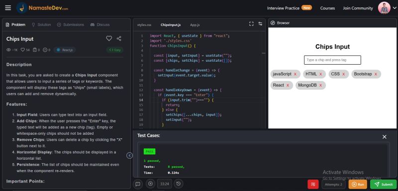 #reactjs #frontenddevelopment #namastedev #chipsinput #learningbydoing ... #reactjs #frontenddevelopment #namastedev #chipsinput #learningbydoing ...