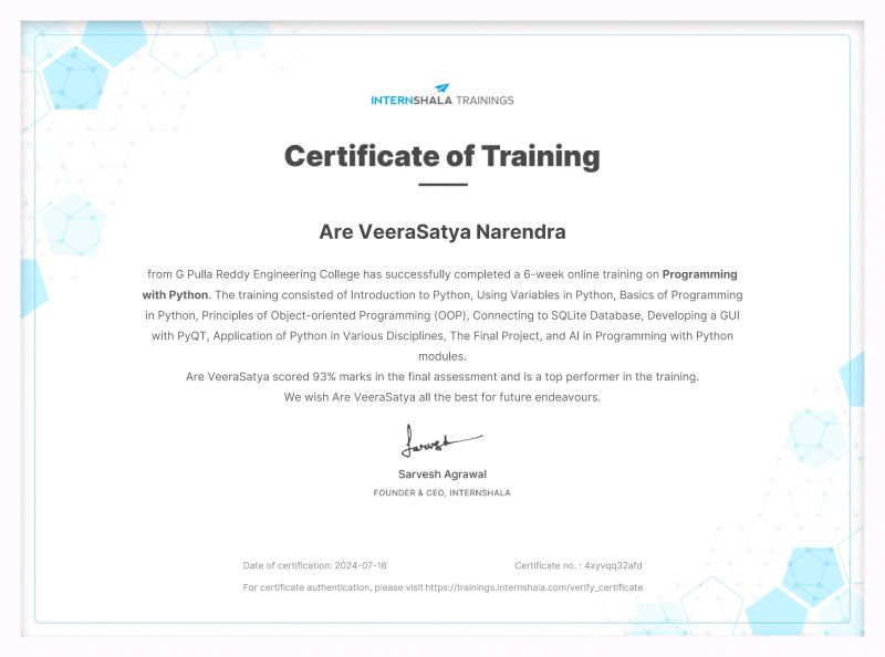 Aare VeeraSatya Narendra on LinkedIn: #python #programming #coding # ... Aare VeeraSatya Narendra on LinkedIn: #python #programming #coding # ...