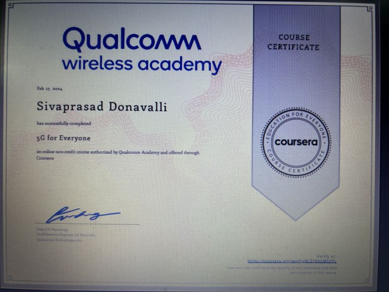 VENKATA SIVA PRASAD DONAVALLI on LinkedIn: 5G for Everyone by Qualcomm VENKATA SIVA PRASAD DONAVALLI on LinkedIn: 5G for Everyone by Qualcomm