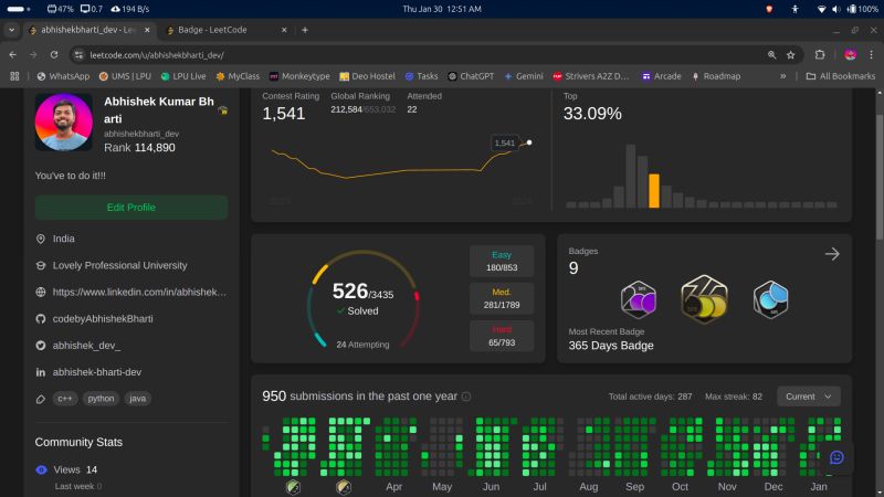 Abhishek Kumar Bharti on LinkedIn: #leetcode #codingjourney #dsa # ... Abhishek Kumar Bharti on LinkedIn: #leetcode #codingjourney #dsa # ...