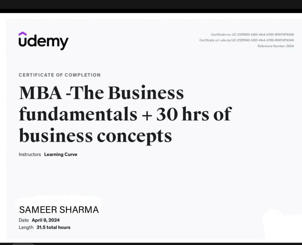 Sameer Sharma on LinkedIn: Learned lot of things in course about e ... Sameer Sharma on LinkedIn: Learned lot of things in course about e ...