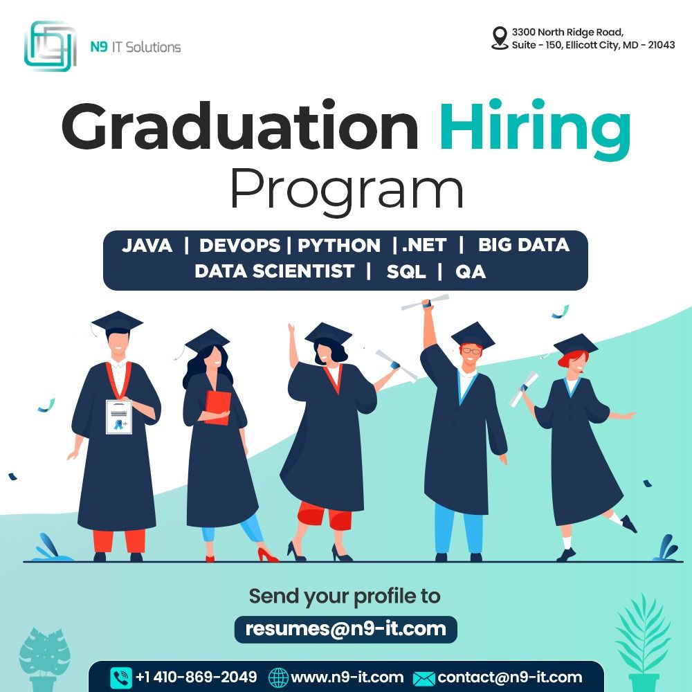 N9 IT Solutions, Inc. on LinkedIn: #graduationhiringprogram #sql # ... N9 IT Solutions, Inc. on LinkedIn: #graduationhiringprogram #sql # ...