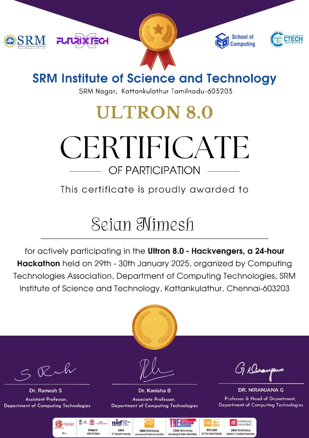 #ultron8 #hackathon #innovation #tech | Seian Nimesh #ultron8 #hackathon #innovation #tech | Seian Nimesh