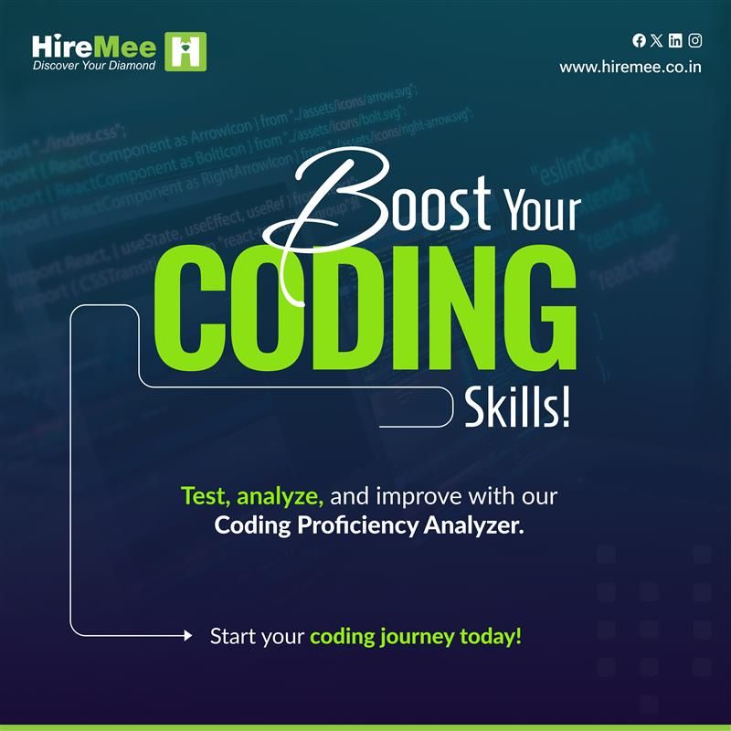 HireMee on LinkedIn: #hiremee #coding #codingproficiencyanalyzer # ... HireMee on LinkedIn: #hiremee #coding #codingproficiencyanalyzer # ...