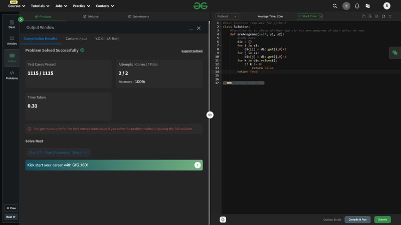 Surya pratap Singh on LinkedIn: #python #datastructures #anagrams # ... Surya pratap Singh on LinkedIn: #python #datastructures #anagrams # ...