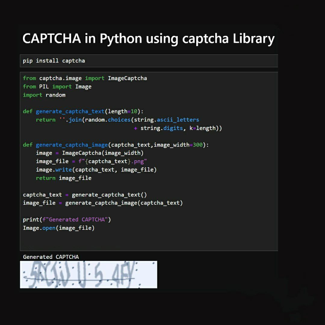 Create a CAPTCHA using Python | SUDARSAN MAJHI Create a CAPTCHA using Python | SUDARSAN MAJHI