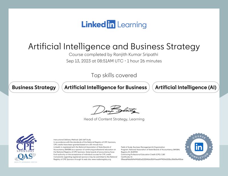Course on Artificial Intelligence for Business by Anil Gupta | Ranjith ... Course on Artificial Intelligence for Business by Anil Gupta | Ranjith ...