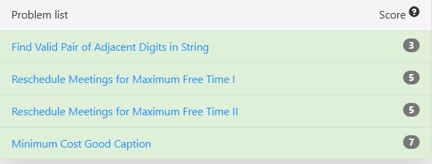 I secured my best ranking in LeetCode Biweekly Contest 149 with a World ... I secured my best ranking in LeetCode Biweekly Contest 149 with a World ...
