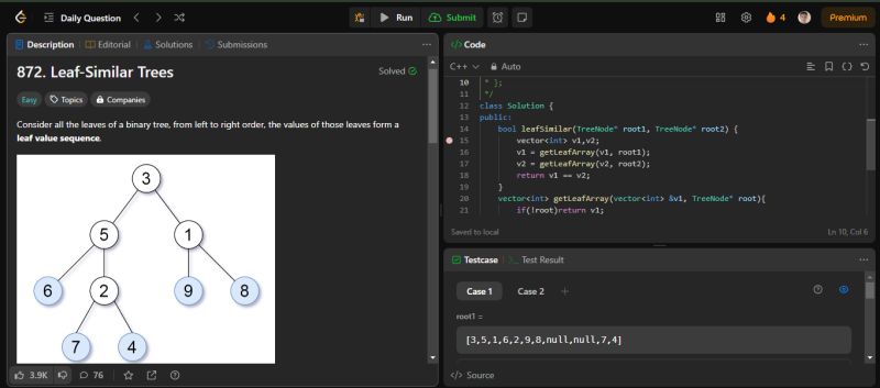 How I solved LeetCode Problem 872: Leaf-Similar Trees | Kishore M ... How I solved LeetCode Problem 872: Leaf-Similar Trees | Kishore M ...