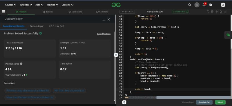 Ashirwad Chaurasia on LinkedIn: #100daysofcode #leetcode #dsa #codinglife Ashirwad Chaurasia on LinkedIn: #100daysofcode #leetcode #dsa #codinglife