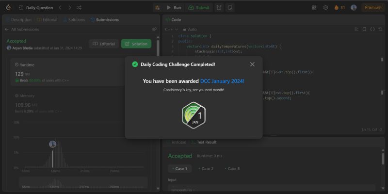 #leetcode #codingchallenge #januarydcc #continuouslearning | Aryan Bhatia #leetcode #codingchallenge #januarydcc #continuouslearning | Aryan Bhatia