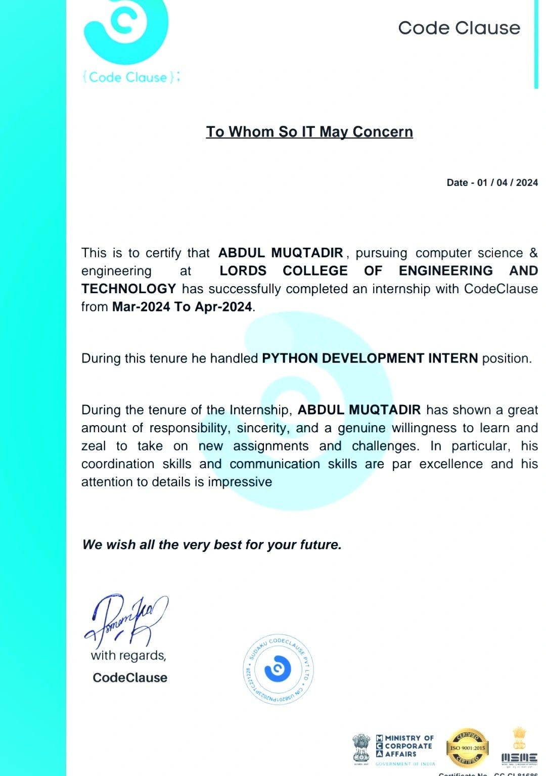 Abdul Muqtadir on LinkedIn: #python #internship #codingprojects Abdul Muqtadir on LinkedIn: #python #internship #codingprojects
