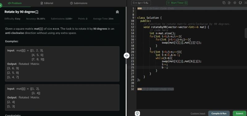 #coding #problemsolving #leetcode #cplusplus #dsa #matrix… | Seajal Singh #coding #problemsolving #leetcode #cplusplus #dsa #matrix… | Seajal Singh