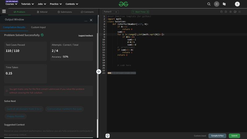 Lalit Negi on LinkedIn: #365daysofcode #python #perfectnumber # ... Lalit Negi on LinkedIn: #365daysofcode #python #perfectnumber # ...