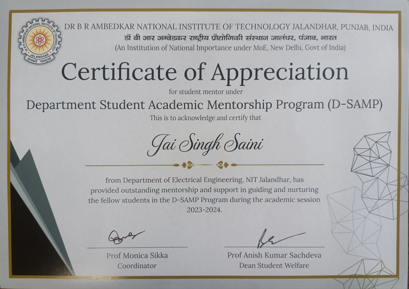 Jai Singh Saini on LinkedIn: #mentor #mentorship #engineering #grateful ... Jai Singh Saini on LinkedIn: #mentor #mentorship #engineering #grateful ...