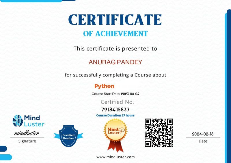 Anurag Pandey on LinkedIn: #pythoninternship #pythonprogramming #python Anurag Pandey on LinkedIn: #pythoninternship #pythonprogramming #python