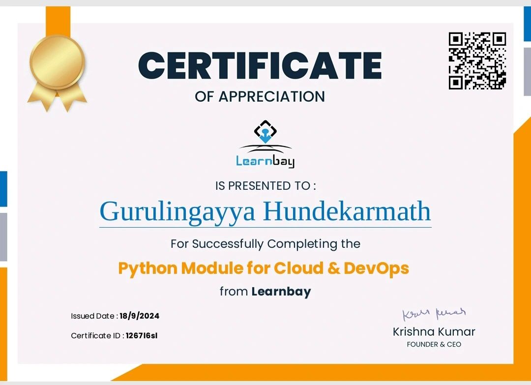 Gururaj Hundekarmath on LinkedIn: completed python programming module ... Gururaj Hundekarmath on LinkedIn: completed python programming module ...