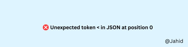 Jahid Iqbal on LinkedIn: #json #webdev #programming #debugging #devlife ... Jahid Iqbal on LinkedIn: #json #webdev #programming #debugging #devlife ...