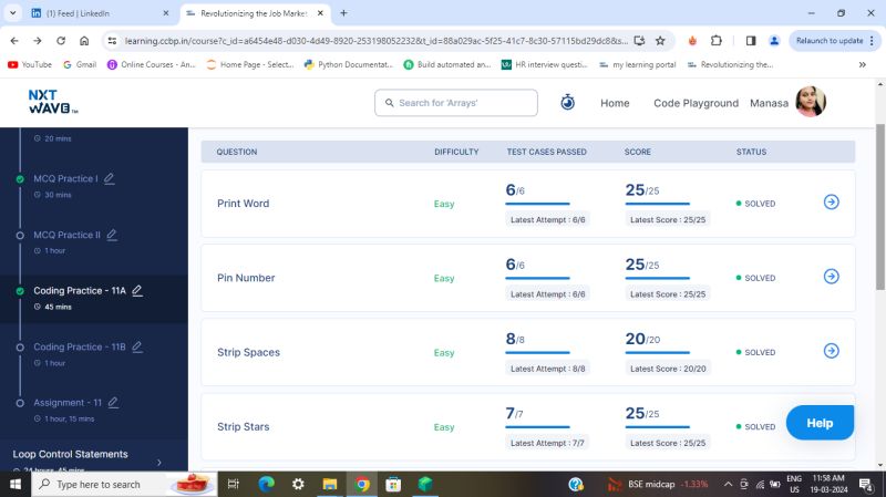 Manasa Thangella on LinkedIn: #50daysofcode #100daysofcode # ... Manasa Thangella on LinkedIn: #50daysofcode #100daysofcode # ...