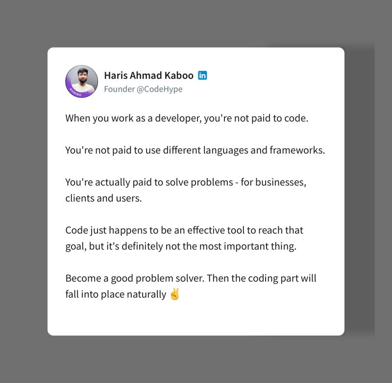 Haris Ahmad Kaboo on LinkedIn: #programming #problemsolving #coding #hiring Haris Ahmad Kaboo on LinkedIn: #programming #problemsolving #coding #hiring