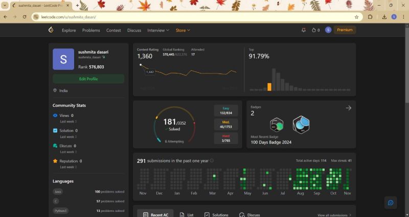 Sushmita Dasari on LinkedIn: #codingjourney #leetcode # ... Sushmita Dasari on LinkedIn: #codingjourney #leetcode # ...