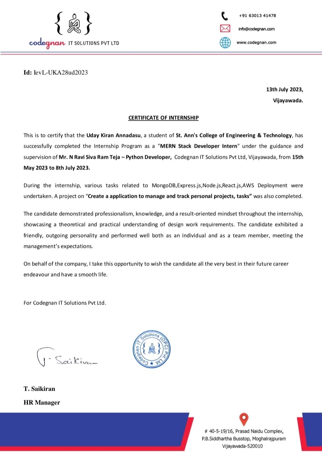 Annadasu Uday Kiran on LinkedIn: #internship #summerinternship # ... Annadasu Uday Kiran on LinkedIn: #internship #summerinternship # ...