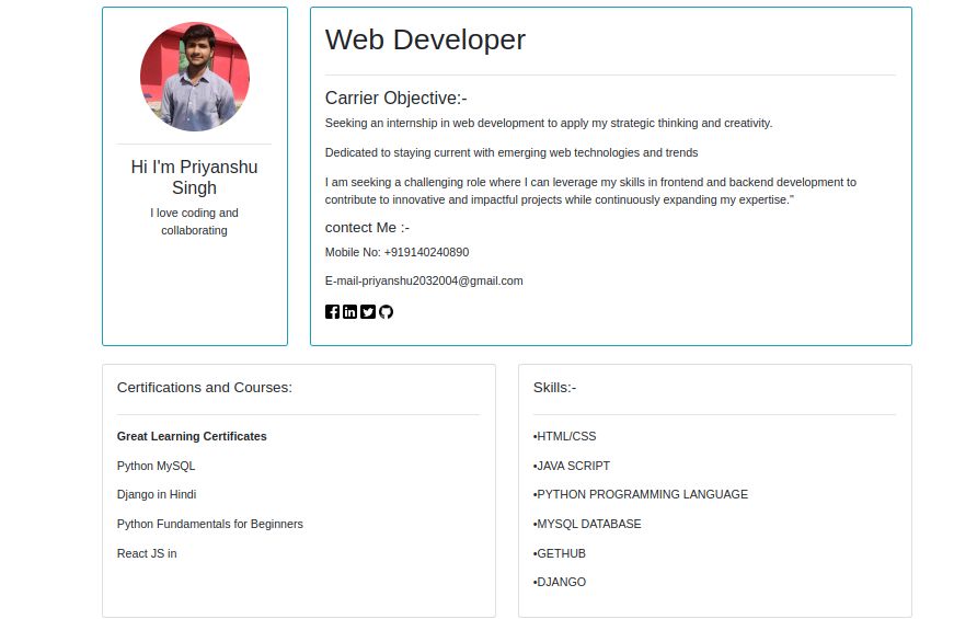 Priyanshu Singh on LinkedIn: #webdevelopment #django #portfolio # ... Priyanshu Singh on LinkedIn: #webdevelopment #django #portfolio # ...