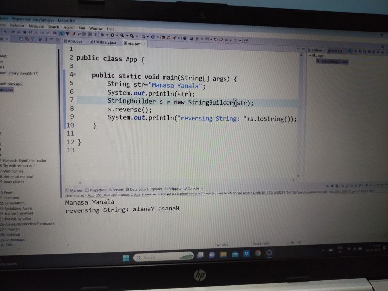 Yanala Manasa on LinkedIn: Java practice 48: Question 1 : Write a ... Yanala Manasa on LinkedIn: Java practice 48: Question 1 : Write a ...