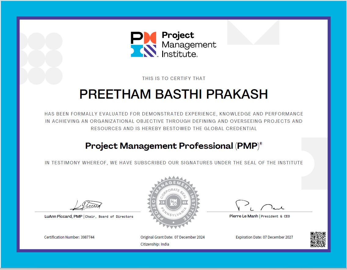 Preetham Prakash on LinkedIn: I'm thrilled to announce that I have ... Preetham Prakash on LinkedIn: I'm thrilled to announce that I have ...