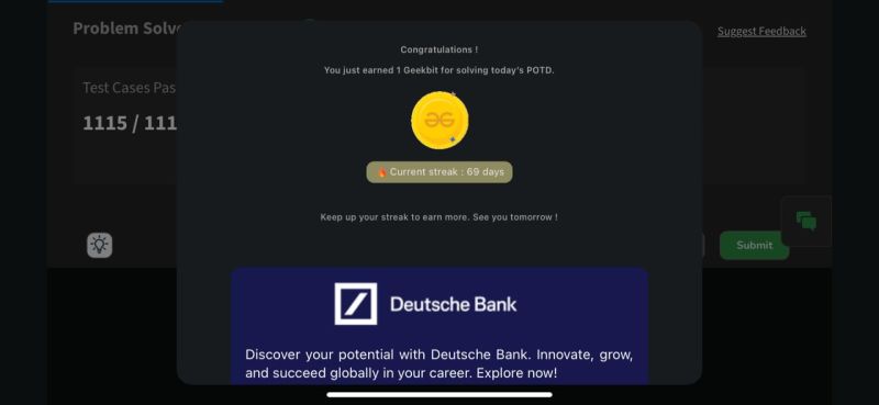 Sumeet Sharma on LinkedIn: #geekstreak2024 #deutschebank Sumeet Sharma on LinkedIn: #geekstreak2024 #deutschebank