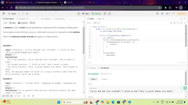 How I solved LeetCode problem 2114 | Suraj Singh posted on the topic ... How I solved LeetCode problem 2114 | Suraj Singh posted on the topic ...