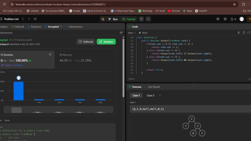 #100daysofcoding #java #leetcode #binarytree #booleanlogic # ... #100daysofcoding #java #leetcode #binarytree #booleanlogic # ...