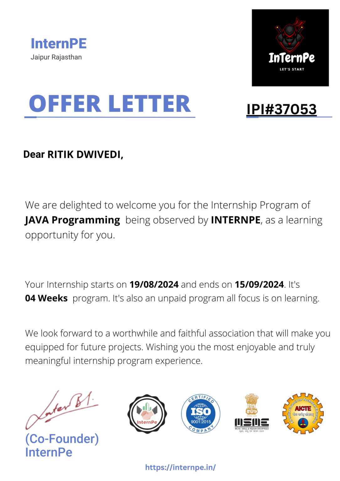 Ritik Dwivedi on LinkedIn: #internpe #internpe #javaprogramming # ... Ritik Dwivedi on LinkedIn: #internpe #internpe #javaprogramming # ...