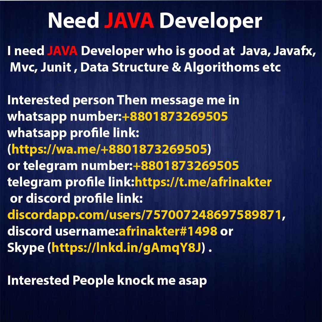 Afrin Akter on LinkedIn: #java #javaee #javafx #peopleperhour # ... Afrin Akter on LinkedIn: #java #javaee #javafx #peopleperhour # ...