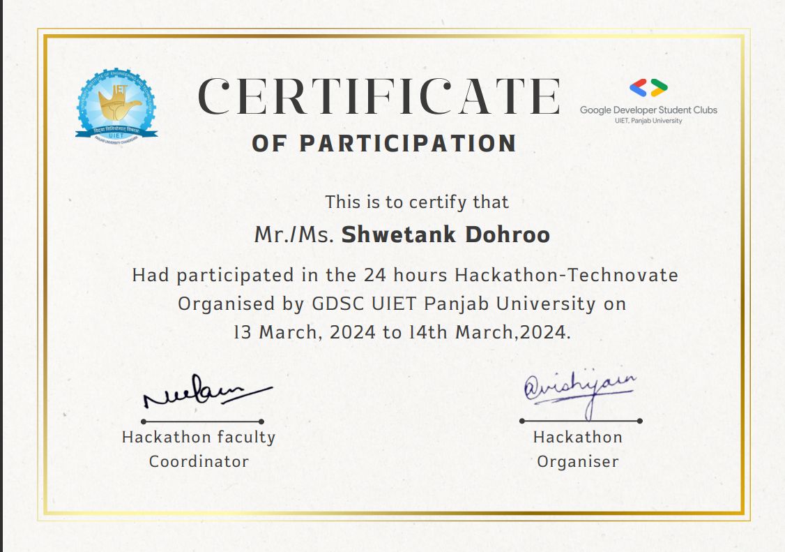 Shwetank Dohroo on LinkedIn: #hackathon #technovate #gdsc #gdscuiet # ... Shwetank Dohroo on LinkedIn: #hackathon #technovate #gdsc #gdscuiet # ...