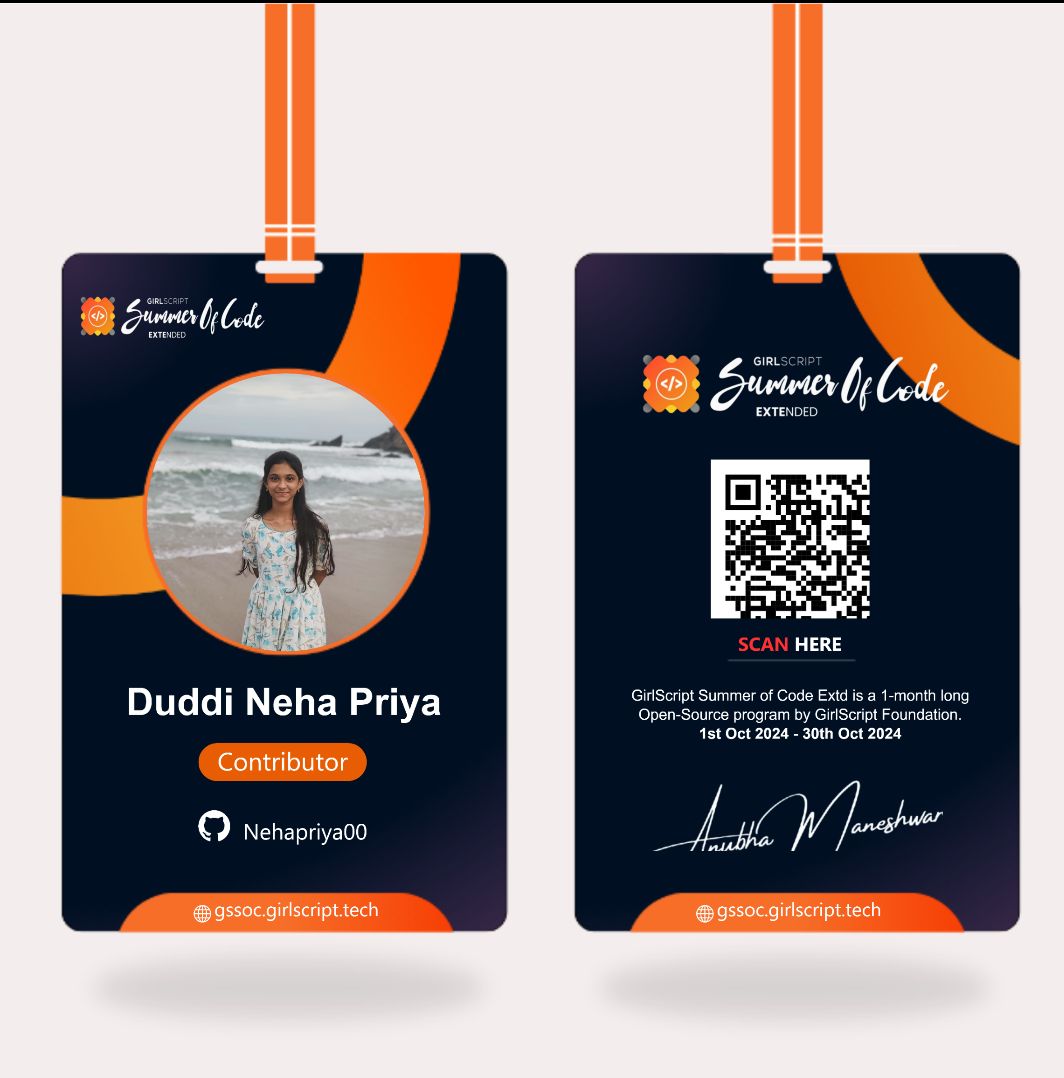 Neha Priya on LinkedIn: #gssoc2024 #girlswhocode #opensource # ... Neha Priya on LinkedIn: #gssoc2024 #girlswhocode #opensource # ...