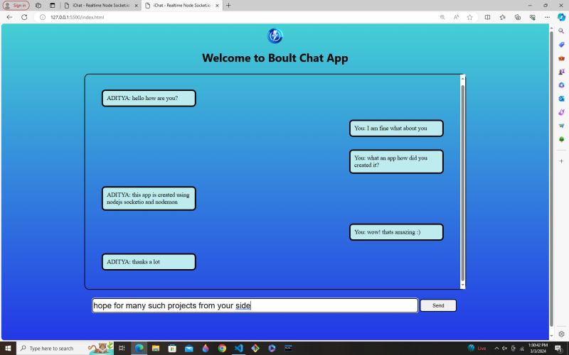 Aditya Kumar Mishra on LinkedIn: #nodejs #socketio #chatapp #development Aditya Kumar Mishra on LinkedIn: #nodejs #socketio #chatapp #development