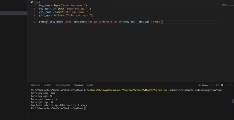Chetan Naik on LinkedIn: #python #codingjourney #learningtocode #day3 # ... Chetan Naik on LinkedIn: #python #codingjourney #learningtocode #day3 # ...