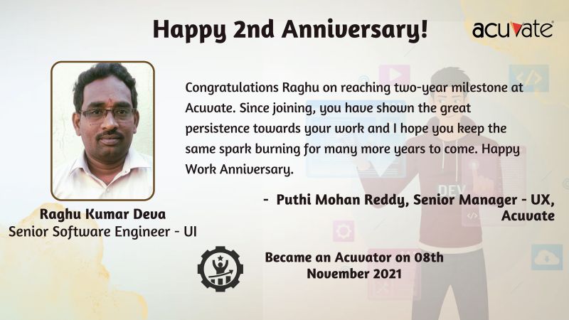 Deva Raghu kumar gupta on LinkedIn: #workanniversary Deva Raghu kumar gupta on LinkedIn: #workanniversary